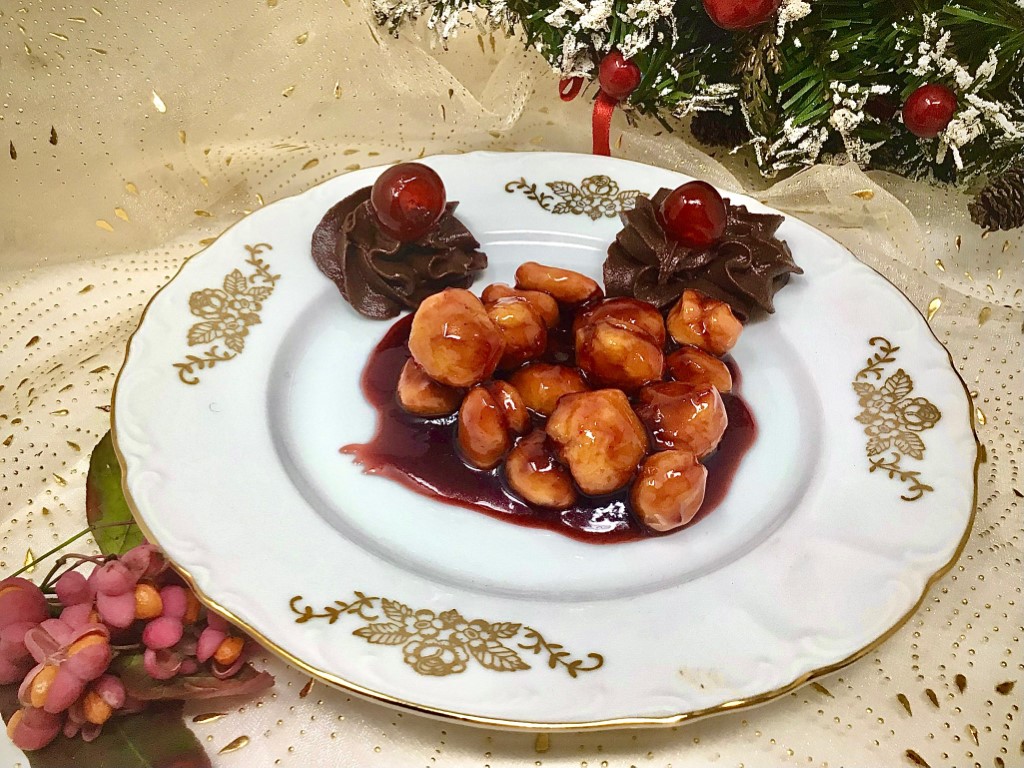 A PIGNOLATA IN RED • Cooking with Carlotta